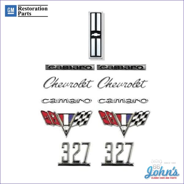 "327" Standard Emblem Kit. GM Licensed Reproduction. for Camaro – John ...