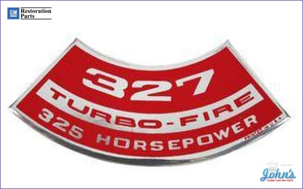 Air Cleaner Decal, 327 Turbo-Fire 325hp. for Chevelle El Camino Chevy ...
