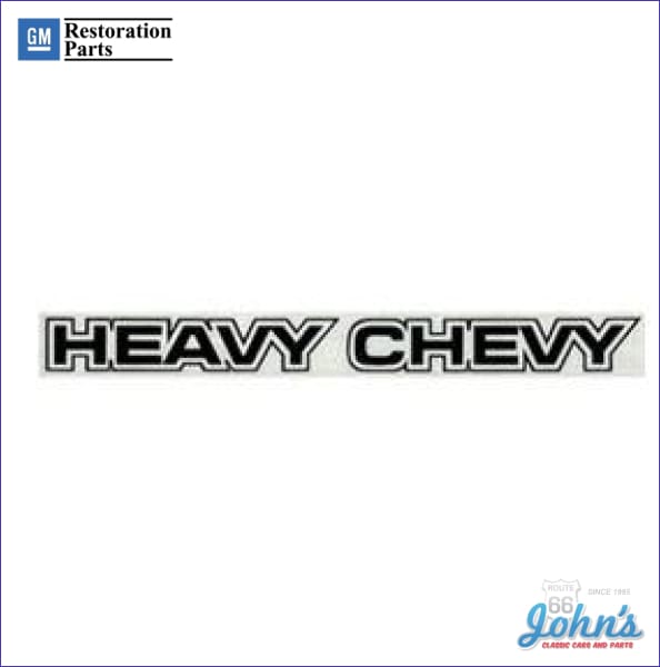 Body Decal, Black- "Heavy Chevy" for Chevelle – John's Classic Cars and ...