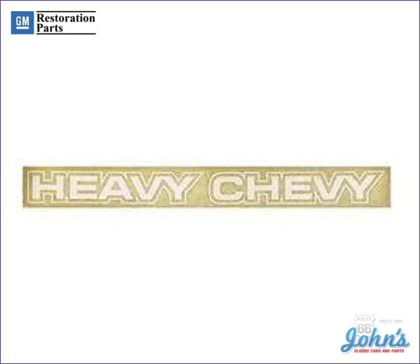 Body Decal, White- "Heavy Chevy" for Chevelle – John's Classic Cars and ...