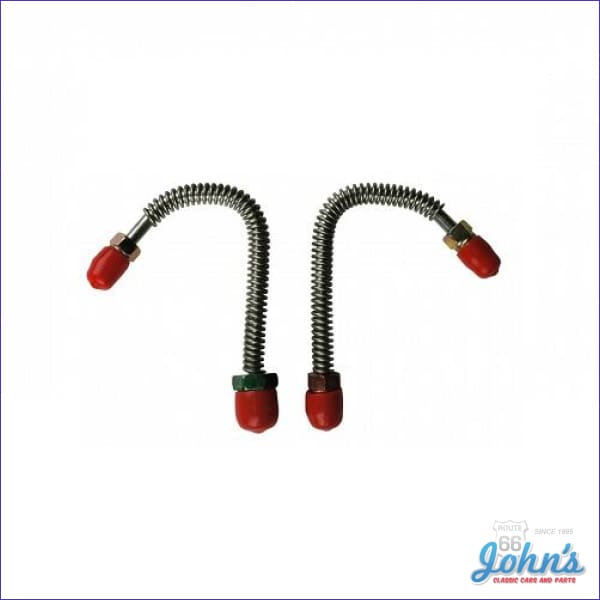 Caliper Inlet Lines- for 4-Piston Calipers- 1/2" RH Port, 7/16" LH Por ...