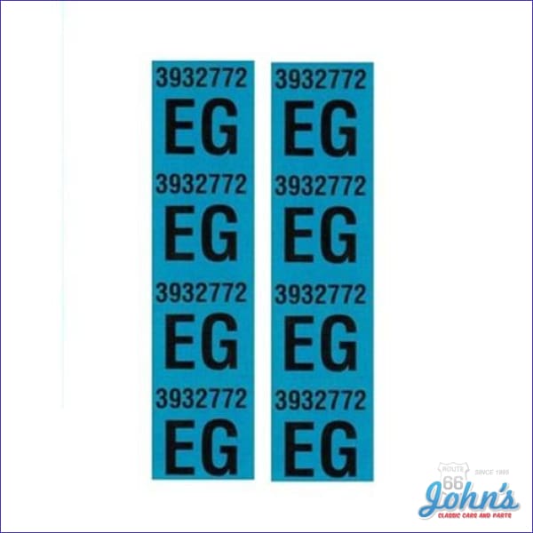 Coil Spring Tags- SS396 EG- PAIR for Camaro – John's Classic Cars and Parts