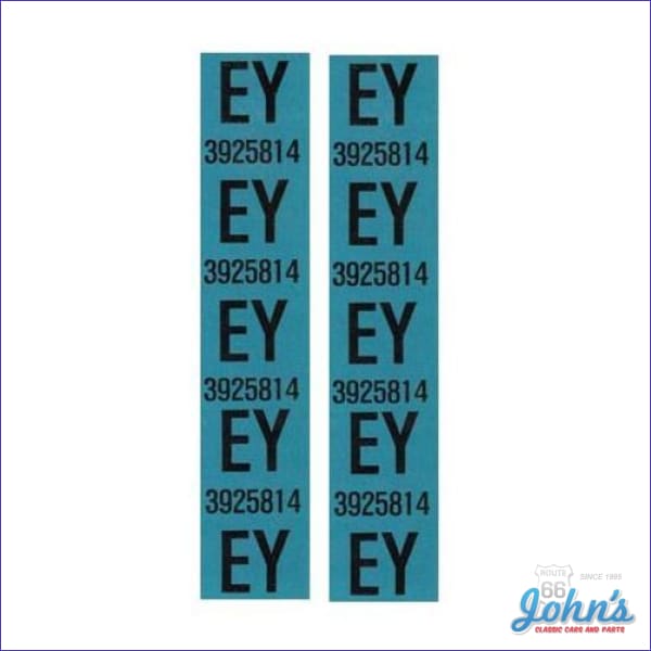 Coil Spring Tags- Z/28 EY- PAIR for Camaro – John's Classic Cars and Parts