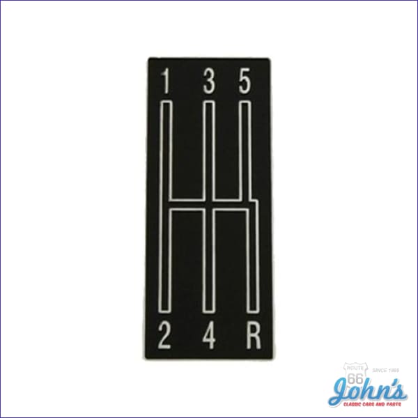 Console Shifter Plate Shift Pattern- 5sp. for Camaro – John's Classic ...