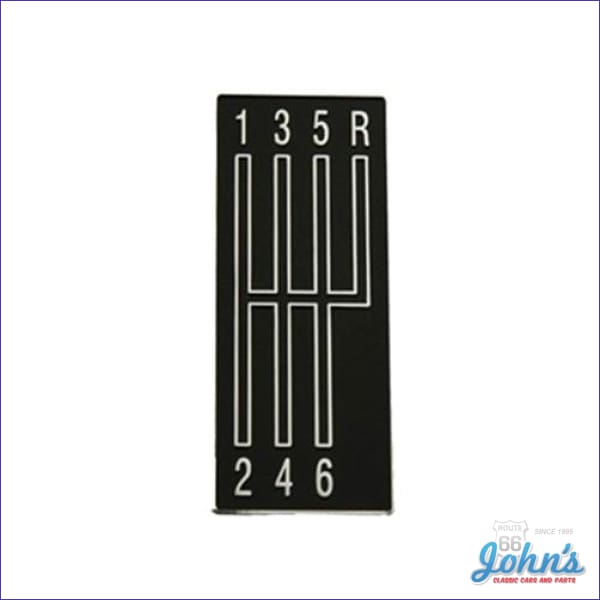 Console Shifter Plate Shift Pattern- 6sp for Camaro – John's Classic ...