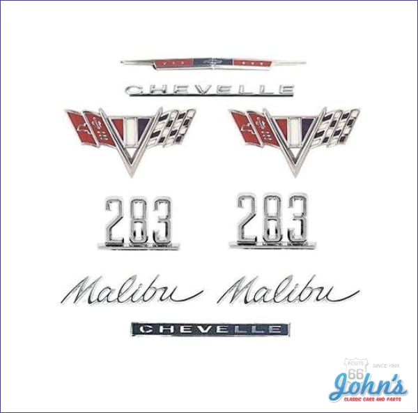 Emblem Kit, "283" Malibu for Chevelle – John's Classic Cars and Parts