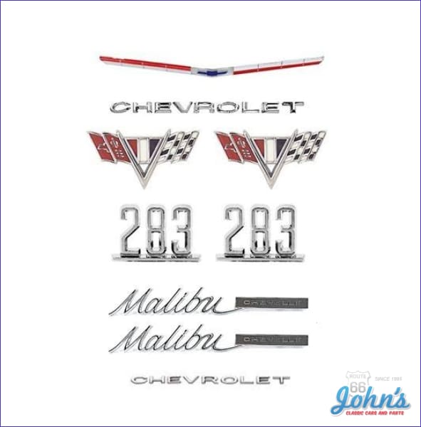 Emblem Kit, "283" Malibu for Chevelle – John's Classic Cars and Parts