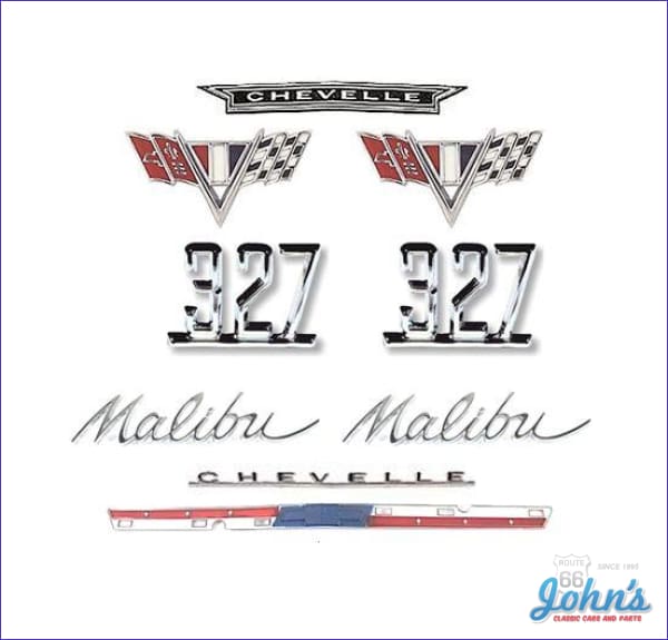 Emblem Kit, "327" Malibu for Chevelle – John's Classic Cars and Parts