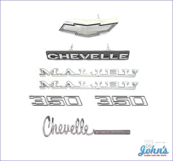 Emblem Kit, "350" Malibu for Chevelle – John's Classic Cars and Parts