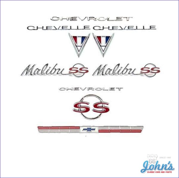 Emblem Kit, Malibu SS for Chevelle – John's Classic Cars and Parts