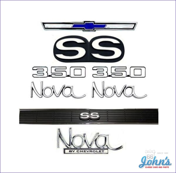 Emblem Kit, SS350 with OE Die-Cast Rear Trim Panel. GM Licensed Repro ...