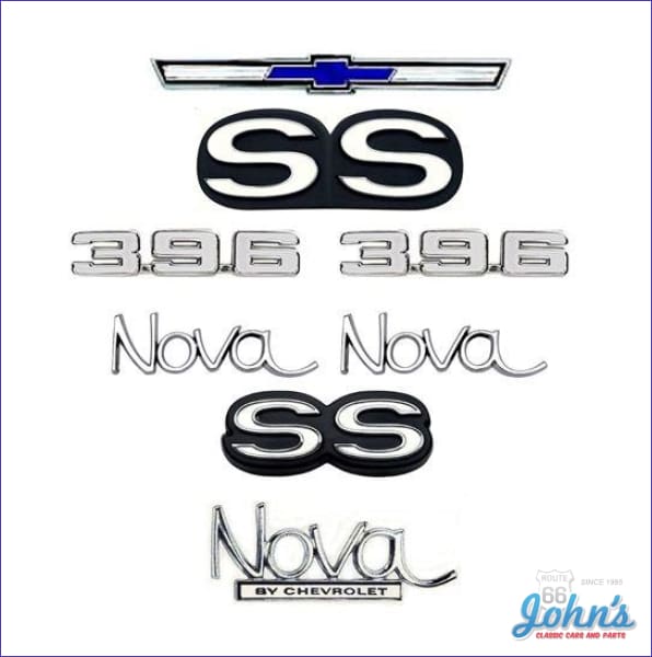 Emblem Kit, "SS396" without Rear Trim Panel. GM Licensed Reproduction ...