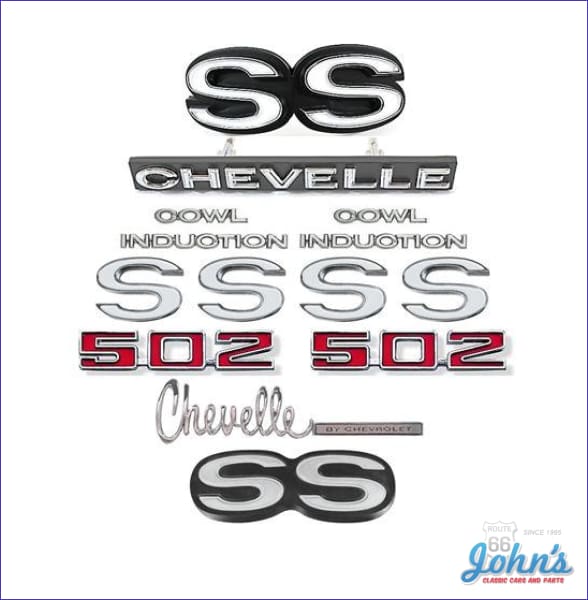 Emblem Kit, "SS502" with Cowl Induction Emblems. Reproduction for Che ...