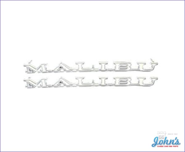 Fender Emblems "Malibu", Pair. GM Licensed Reproduction. for Chevelle ...