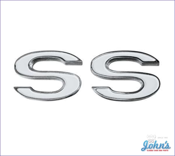 Fender Emblems "SS", White, PAIR. GM Licensed Reproduction. for Chevel ...