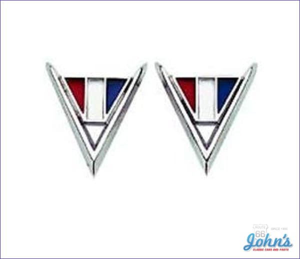 Front Fender "V" Emblems, Pair. GM Licensed Reproduction. for Chevelle ...