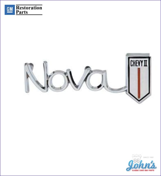 "Nova Chevy II" Dash Emblem. GM Licensed Reproduction. for Chevy II ...