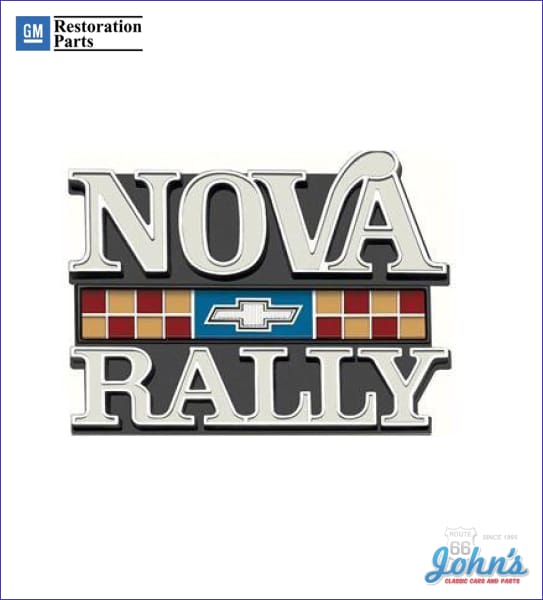 "NOVA RALLY" Grille Emblem. GM Licensed Reproduction. for Chevy II / N ...