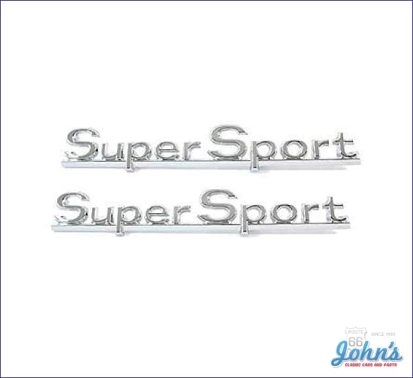 Rear Quarter Panel "Supersport" Emblems, Pair. GM Licensed Reproducti ...