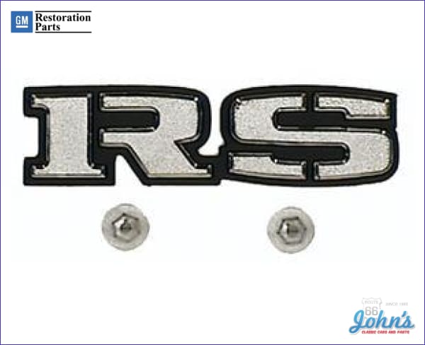 "RS" Rear Panel Emblem. GM Licensed Reproduction. for Camaro – John's ...