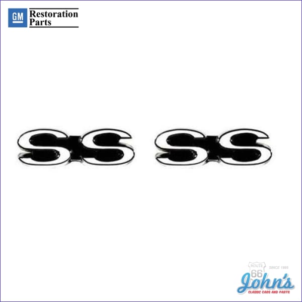 "SS" Fender Emblems- PAIR. GM Licensed Reproduction. for Camaro – John ...