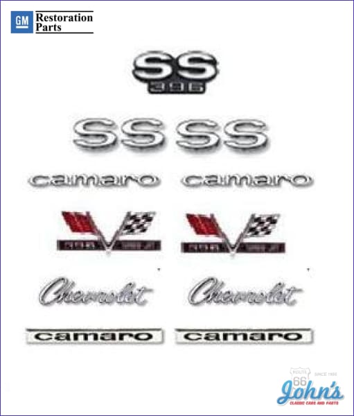 "SS396" & "RS-SS 396" Emblem Kit. GM Licensed Reproduction. for Camaro ...