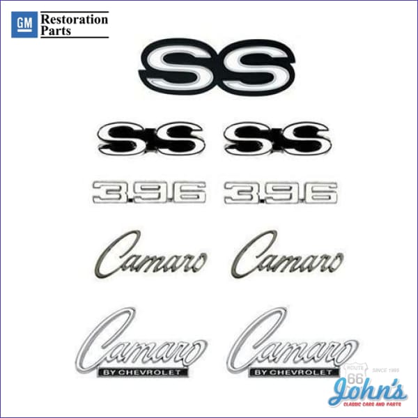 "SS396" Standard Emblem Kit. GM Licensed Reproduction. for Camaro ...