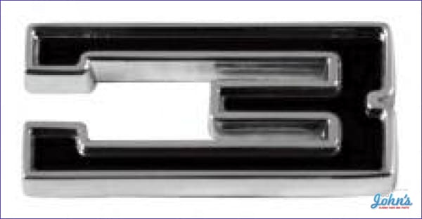 Stick on Emblem "3" for Engine Size - Choose Color. Each for Camaro Ch ...